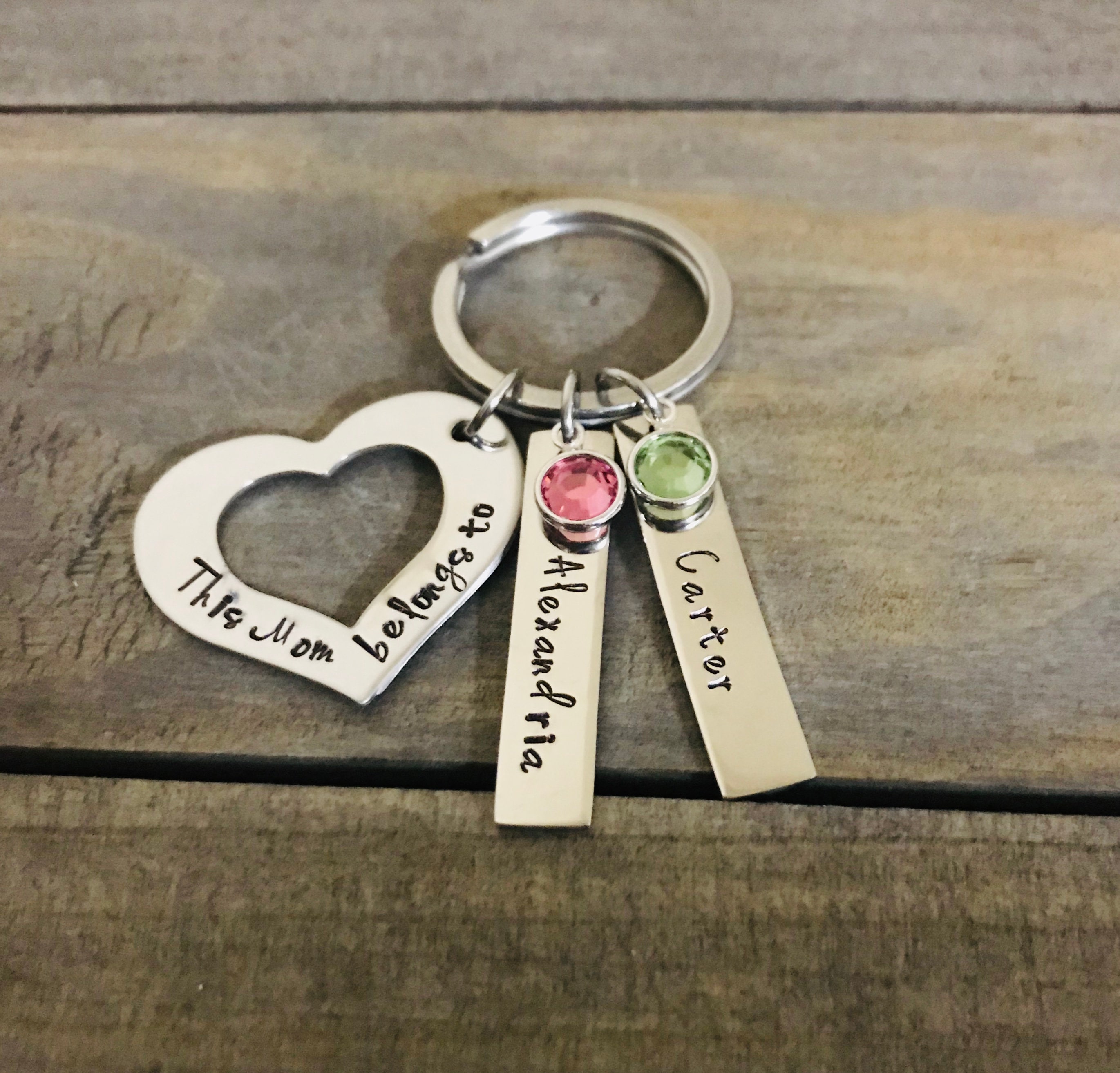 Mother Key chain Gift / Mother Mom jewelry / child's name Keychain ...