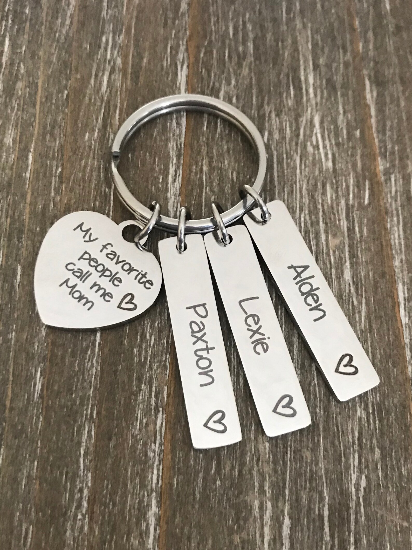Mom Key Chain Gift / Mom Jewelry / Children's Name - Etsy