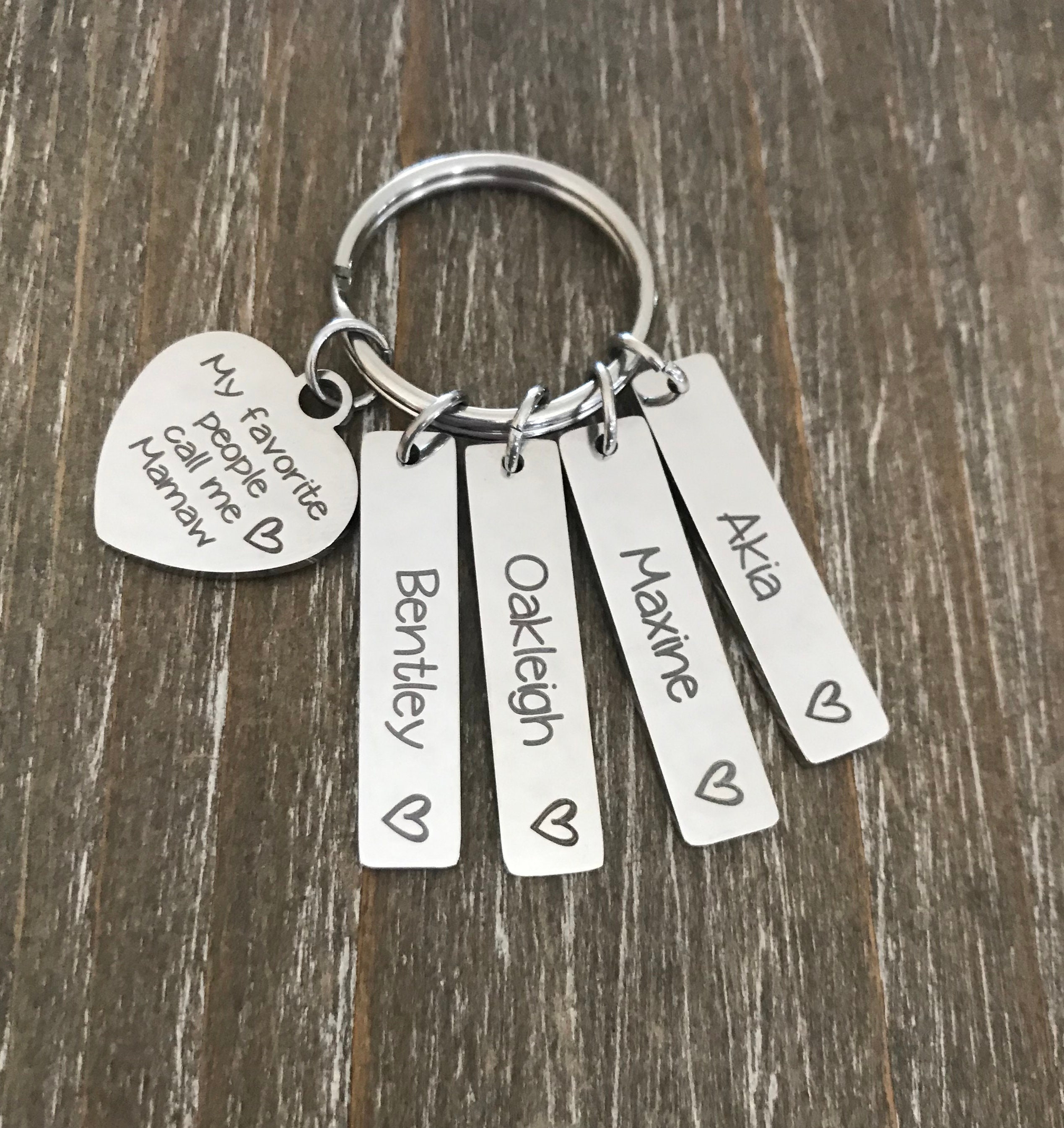 Personalized Mamaw Keychain / 1 2 3 4 5 6 Names / Mamaw | Etsy