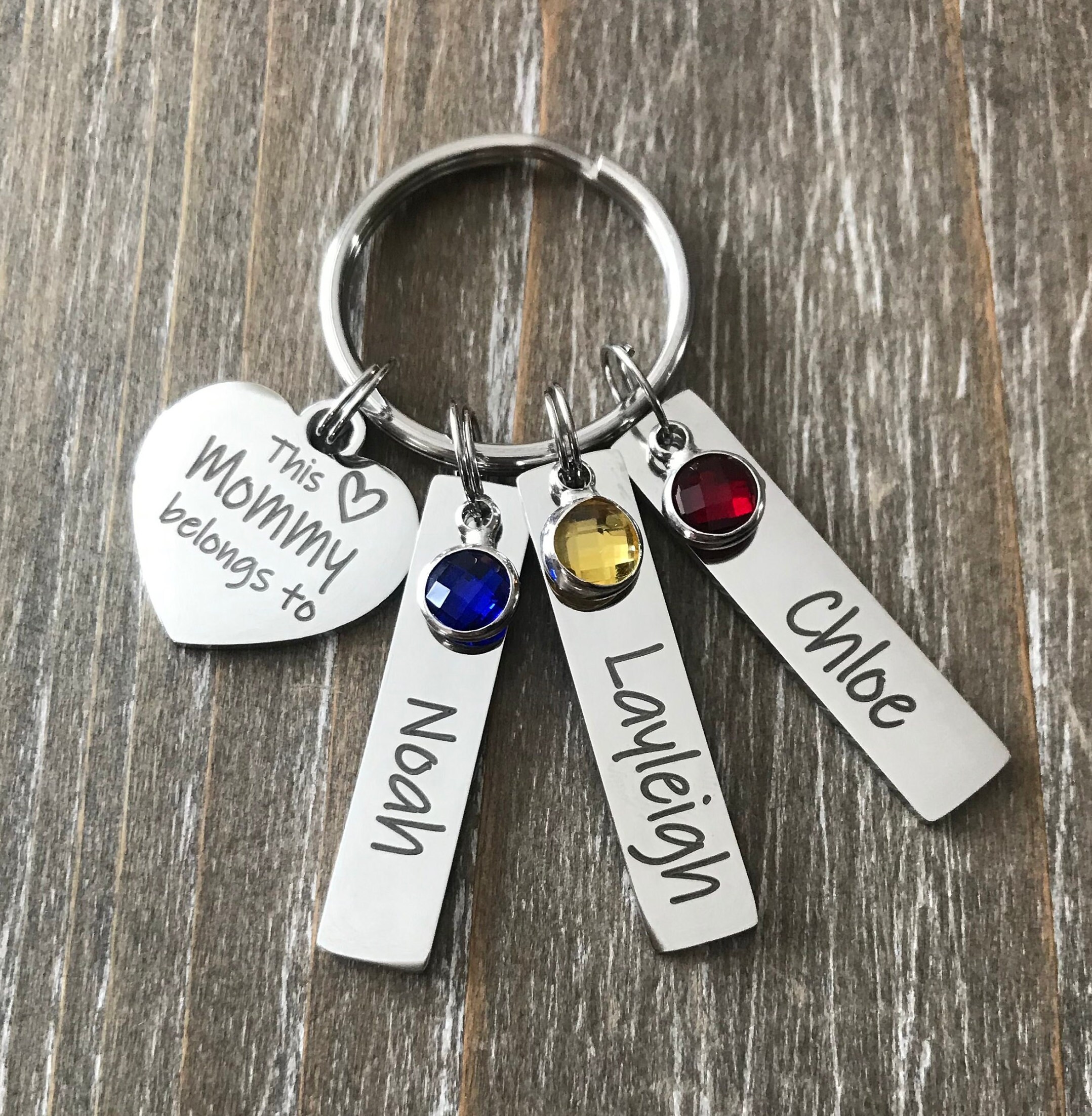 Mommy Key chain Gift / Mother Mom jewelry / children's name Keychain ...
