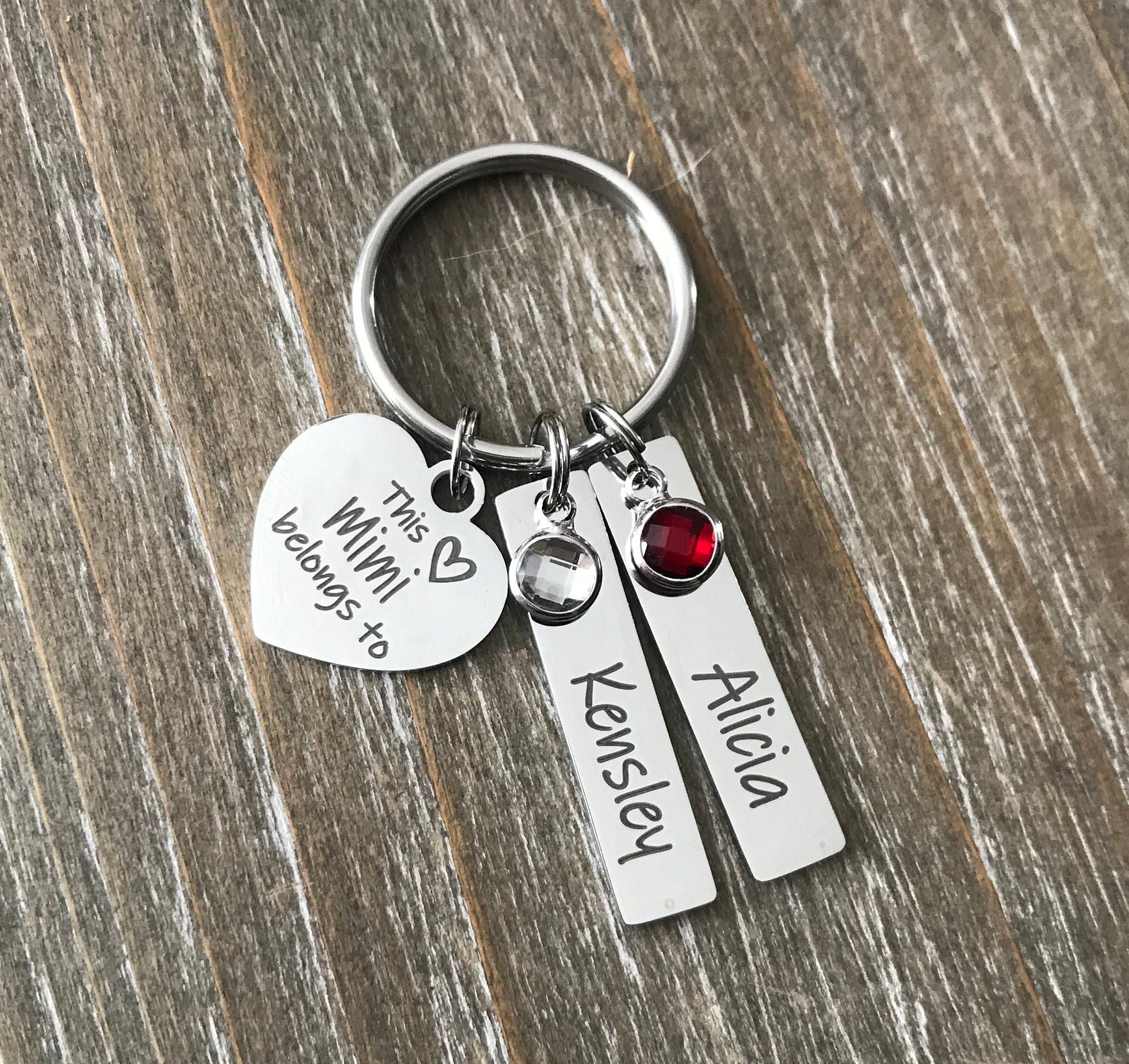 Mimi Key chain / Grandma jewelry / children's name Keychain ...
