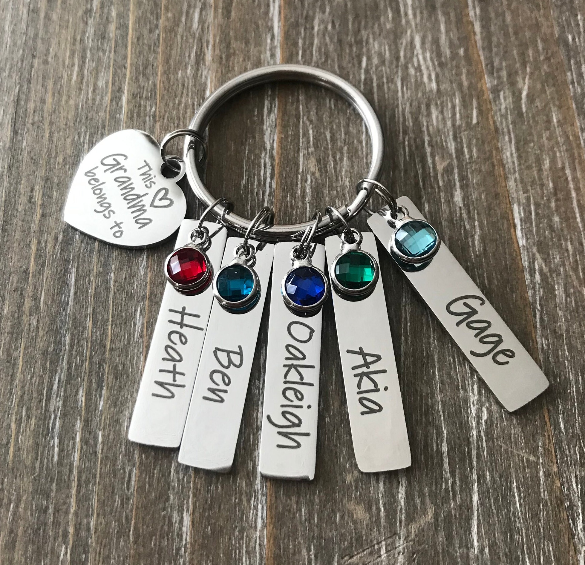 Custom Grandma Key chain / Grandma jewelry / Grandma Keychain ...