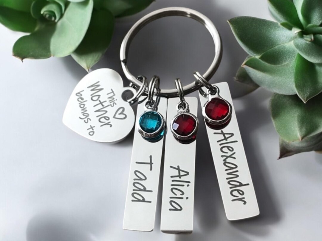 Custom Mothers Key Chain, Mother Mom Jewelry, Mother Keychain ...