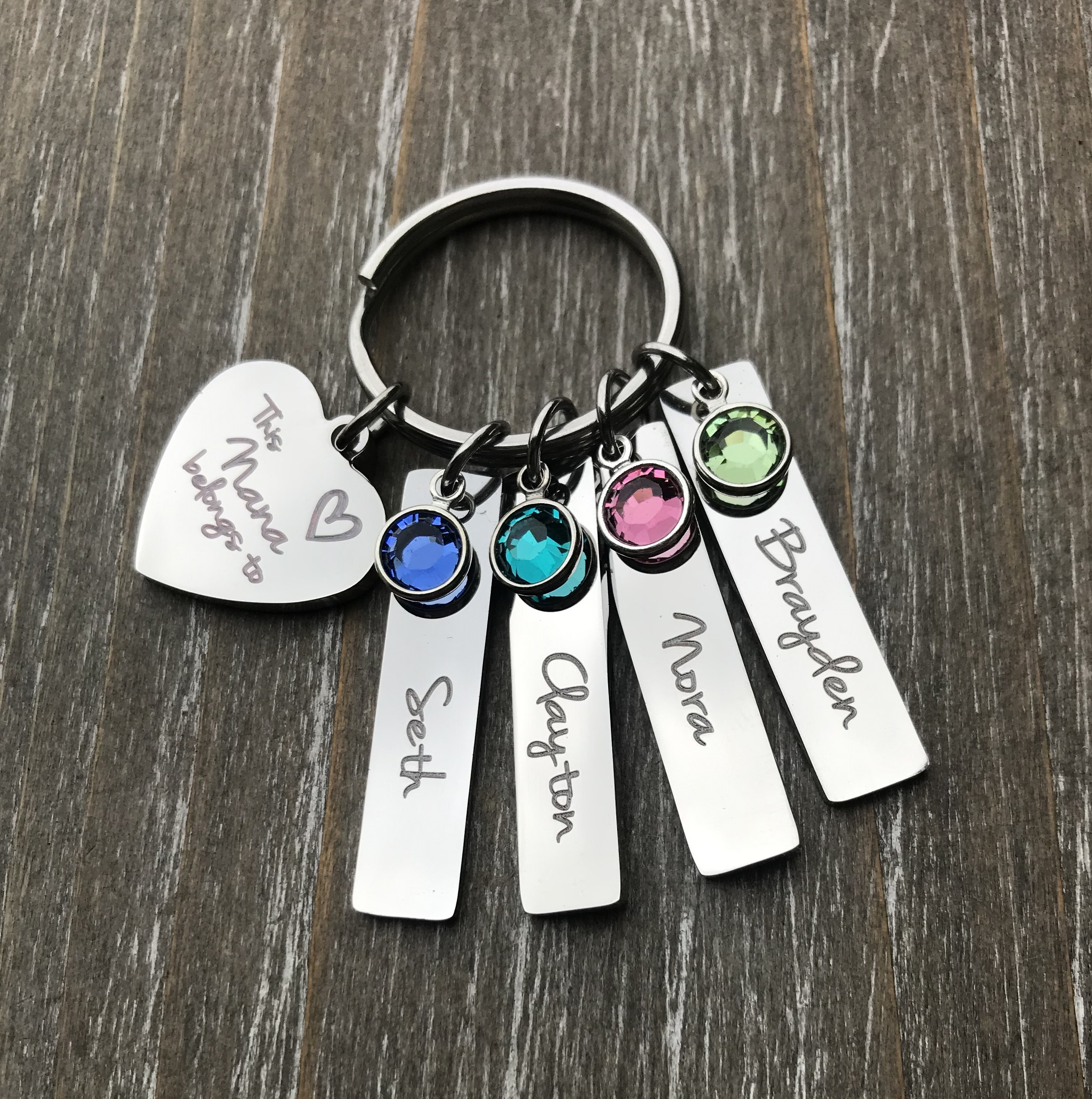 Custom Nana Key chain / Grandmother Grandma jewelry / Nana Keychain ...