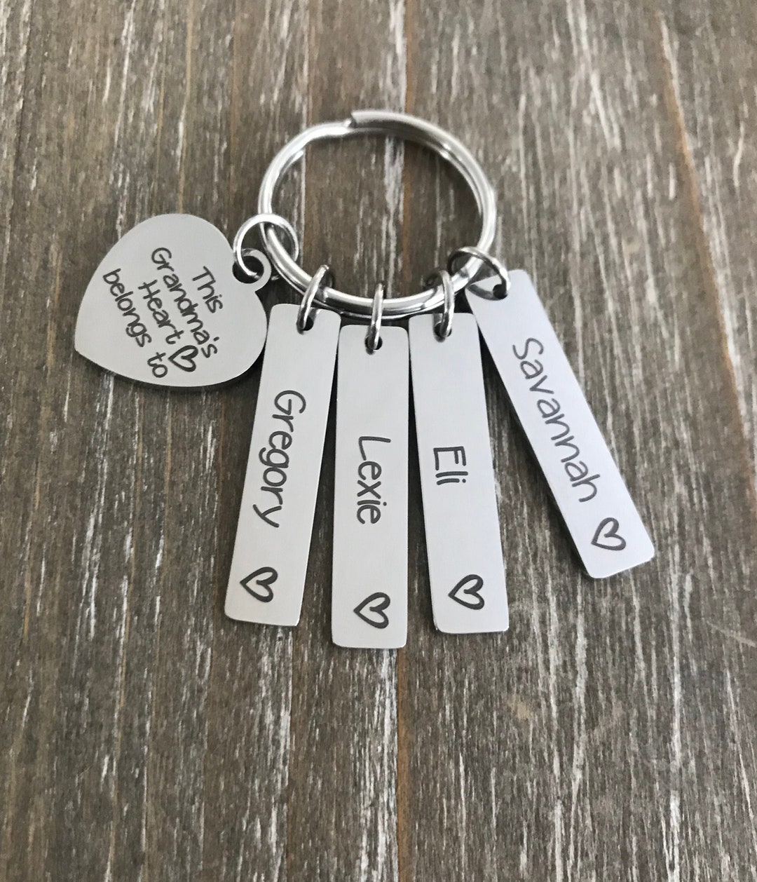 Custom Grandma Key Chain / Grandma Jewelry / Grandma Keychain ...