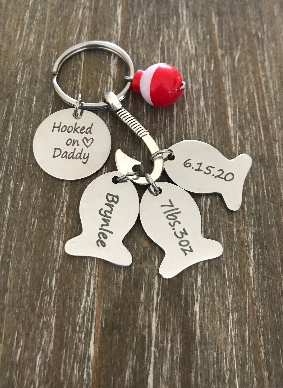 Custom Personalized Name Fishing Keychain With Engraved Fish - Etsy