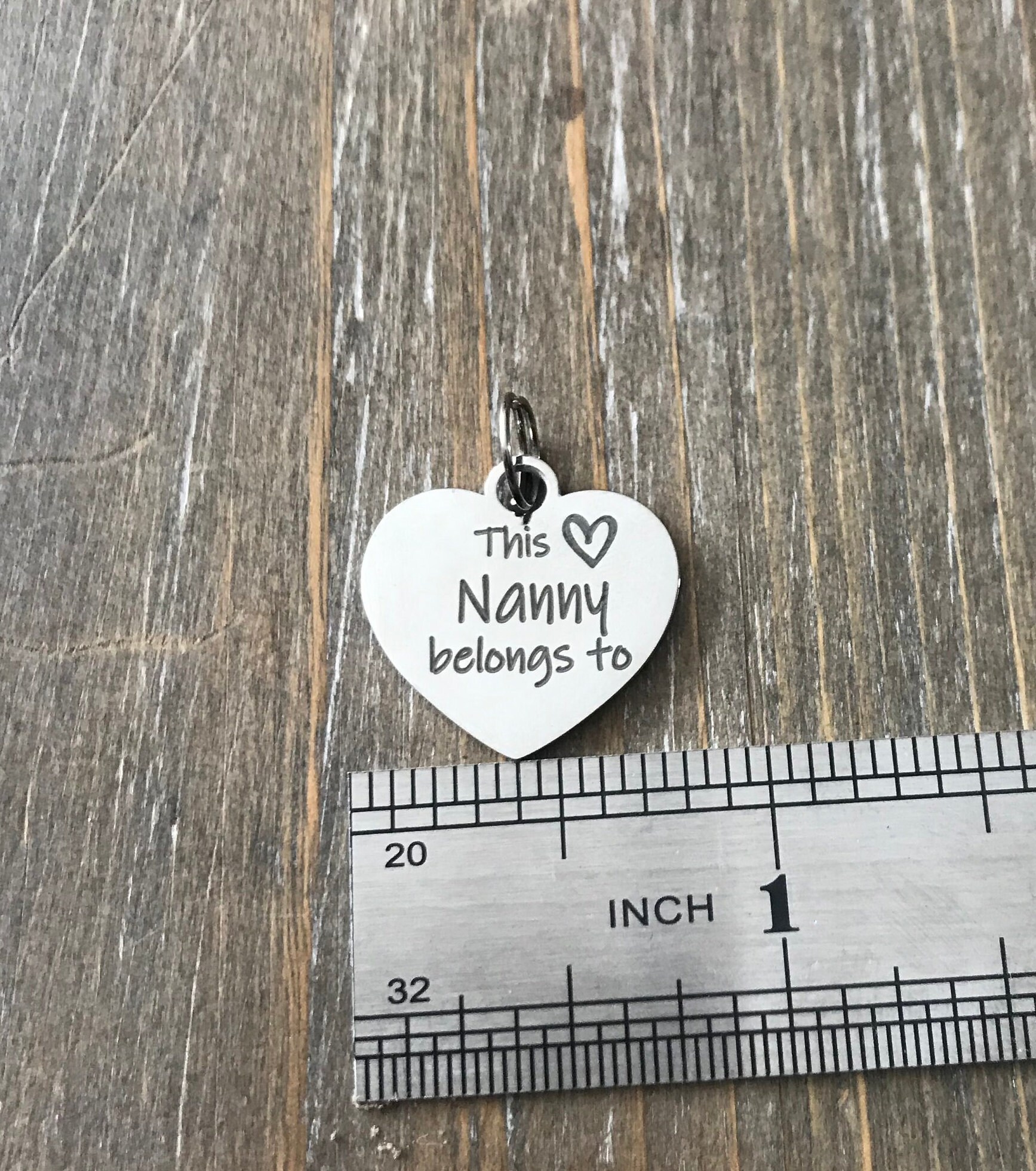 Nanny Key chain Gift / Grandma jewelry / child's name Keychain ...