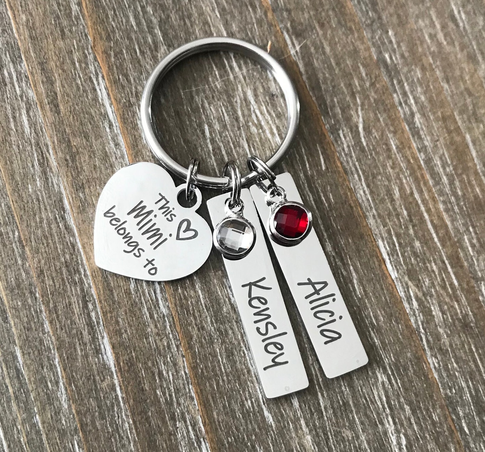 Mimi Key chain / Grandma Mimi jewelry / children's name Keychain ...