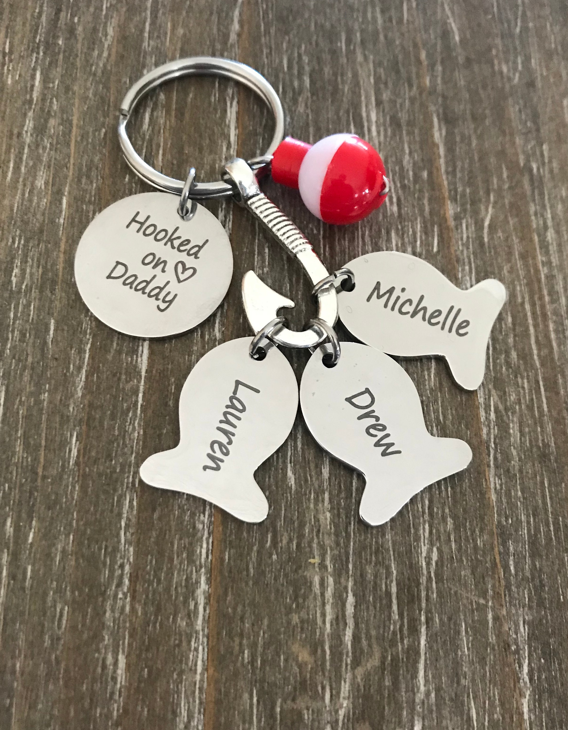 Daddy Keychain, Father's Day, Personalized, Fathers day gift, Fishing ...