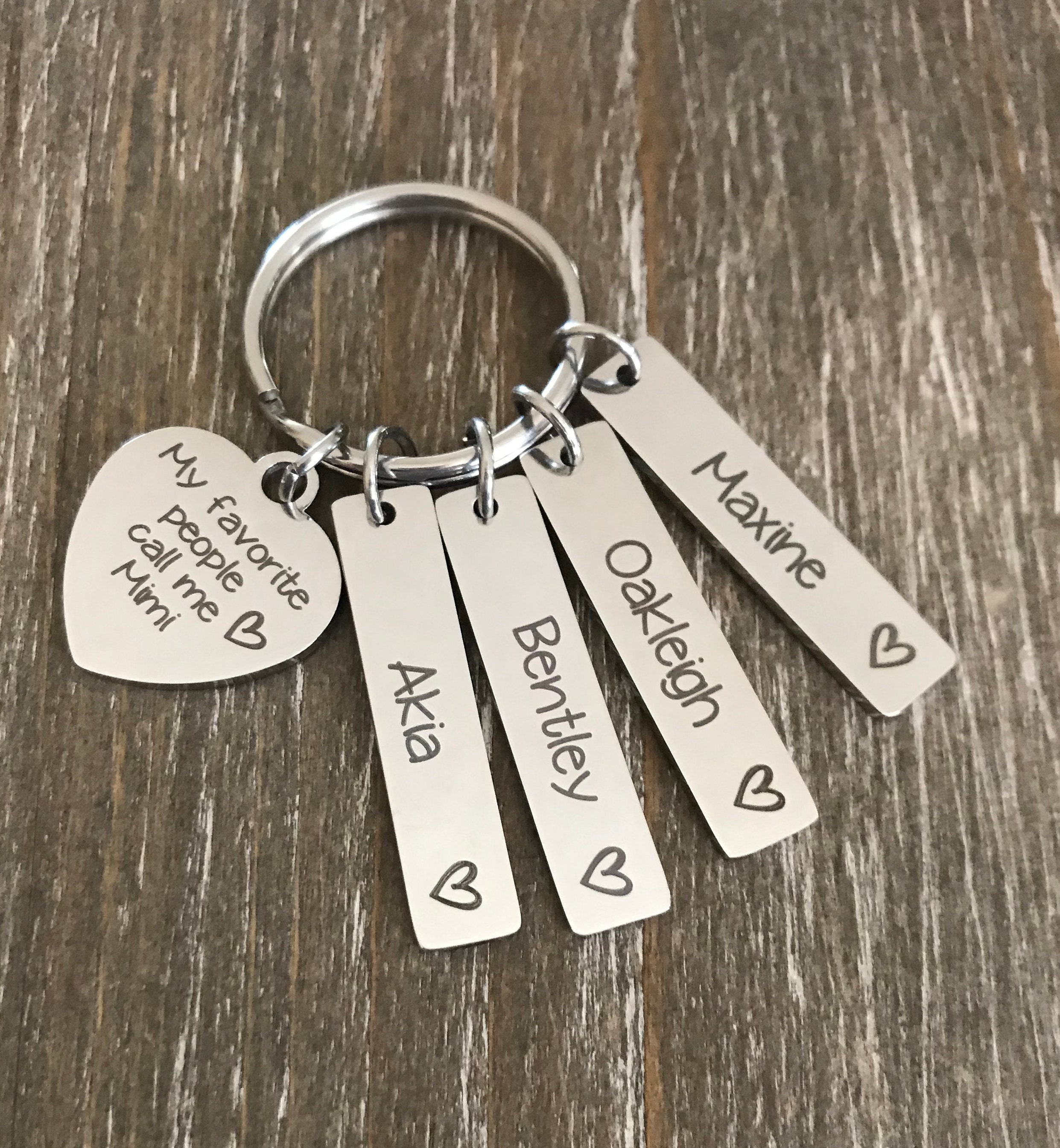 Personalized Mimi Keychain / 1 2 3 4 5 6 Names / Mimi jewelry / custom ...