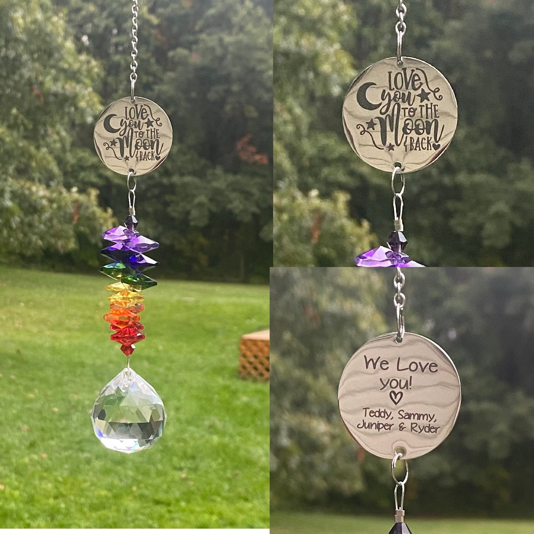Personalized Suncatcher, Custom Crystal Sun Catcher Gift, Love You to ...