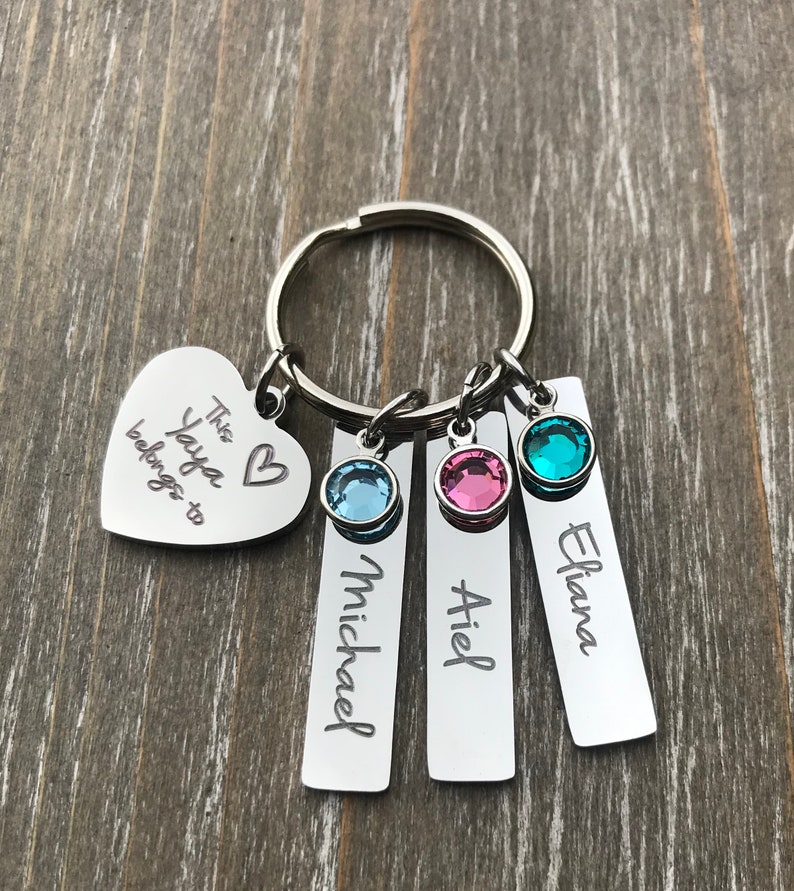 Yaya engraved Key chain / Grandma jewelry / | Etsy