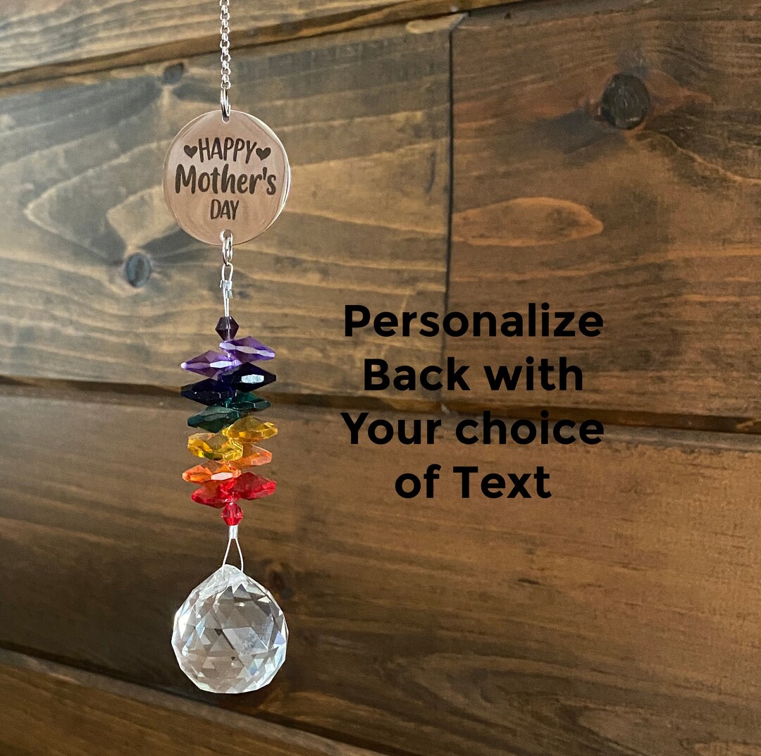 Personalized Suncatcher, Custom Crystal Sun Catcher Grandma Gift ...