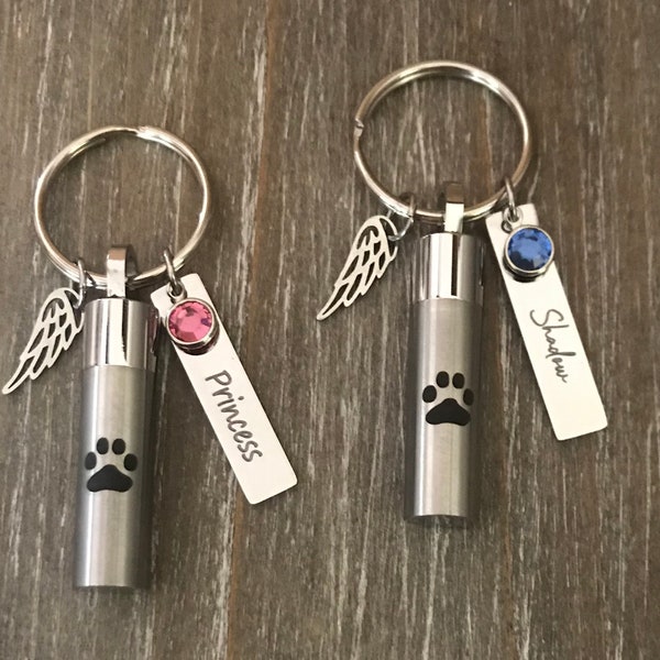 Dog Ashes Key Chain Memorial - Etsy