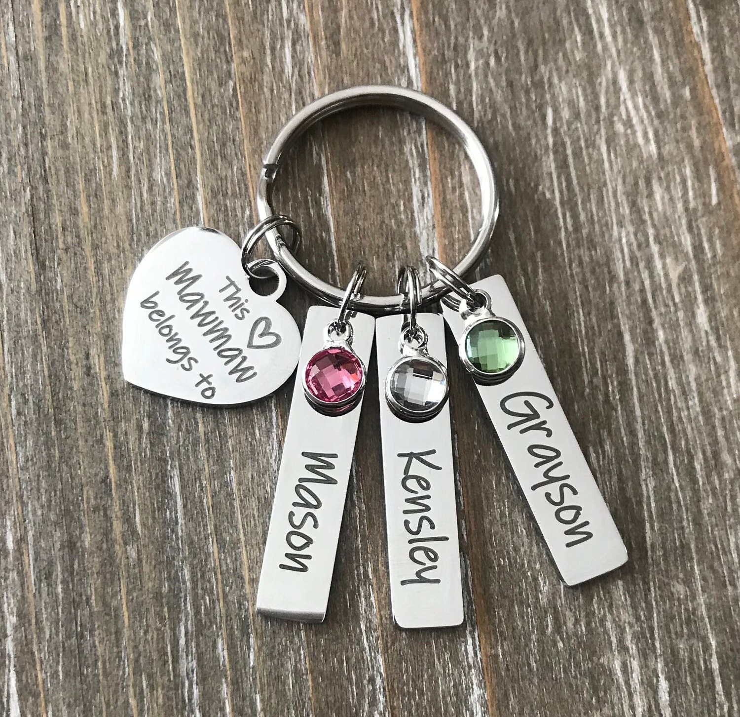 Mawmaw Key chain Gift / Mawmaw jewelry / children's name Keychain ...