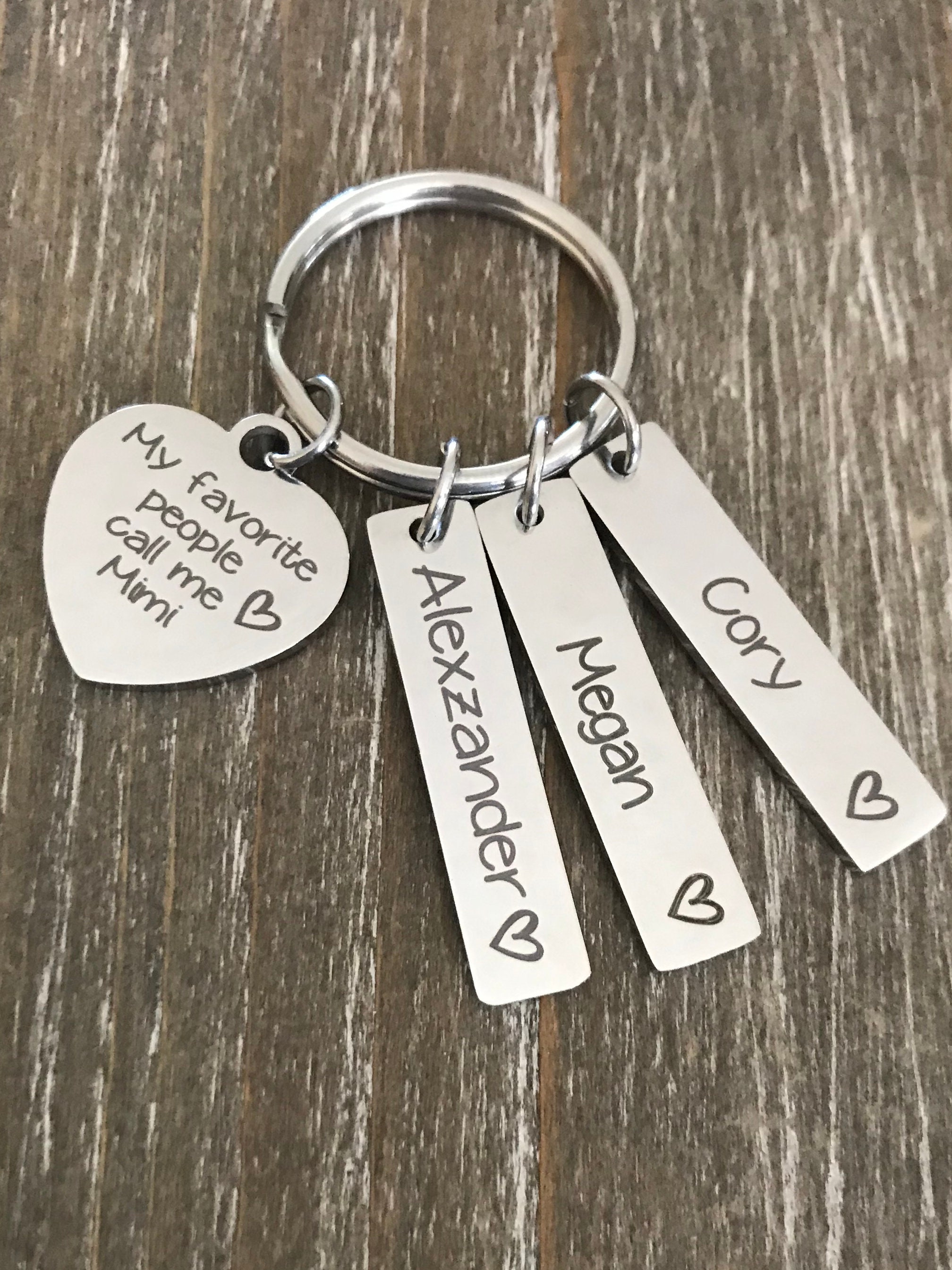 Personalized Mimi Keychain / 1 2 3 4 5 6 Names / Mimi jewelry / custom ...