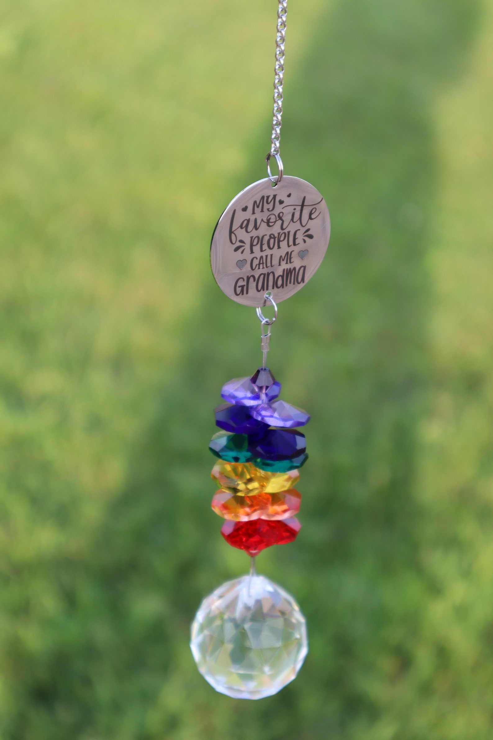 Personalized Suncatcher Custom Crystal Sun Catcher Grandma - Etsy