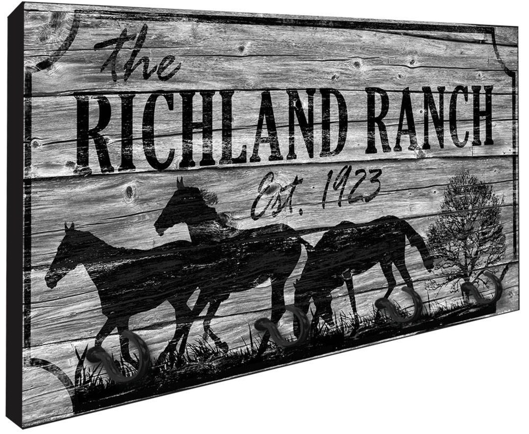 Personalized Ranch Key Hanger Rack From Redeye Laserworks - Etsy