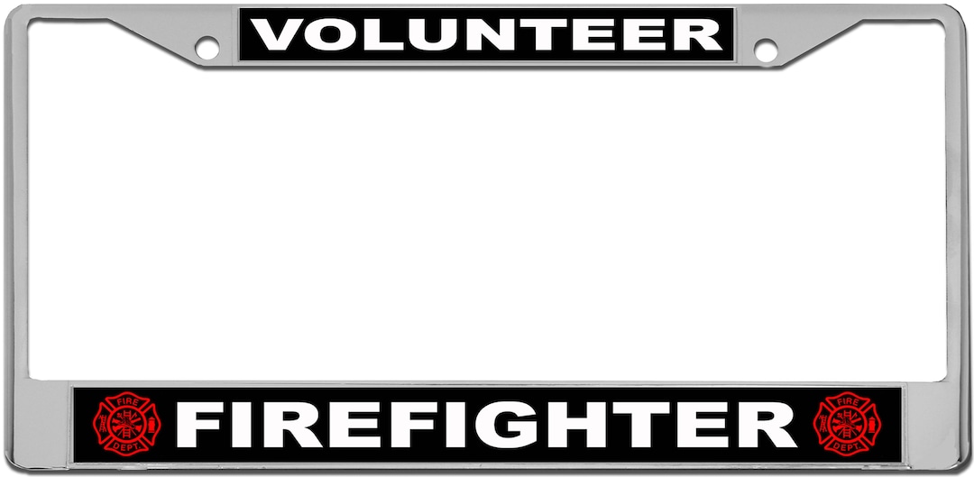 Volunteer Firefighter License Plate Frame - Etsy