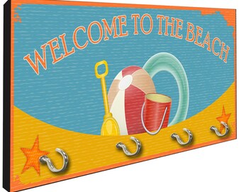 Beach Paradise Welcome Key Hanger Rack From Redeye Laserworks | Etsy
