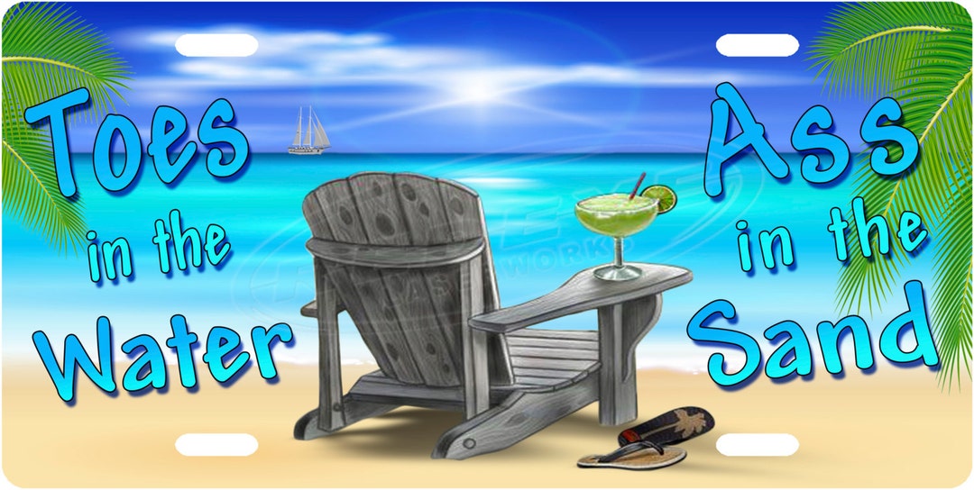 Toes in the Water License Plate Tag - Etsy