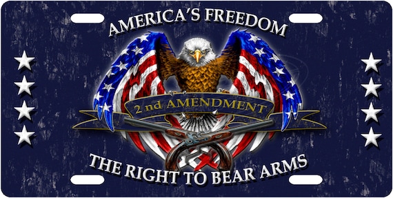 Second Amendment Eagle License Plate Tag - Etsy