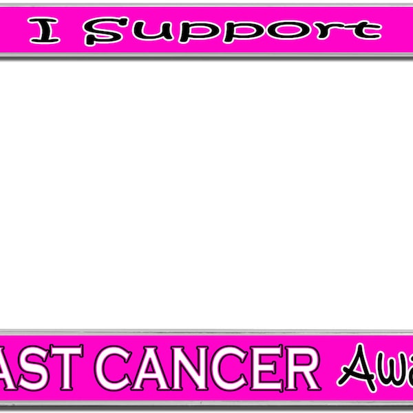 Breast Cancer Awareness License Plate Frame - Etsy