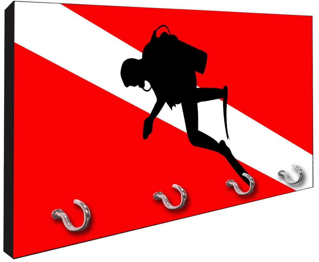 Scuba Diver Key Hanger Rack From Redeye Laserworks - Etsy Canada
