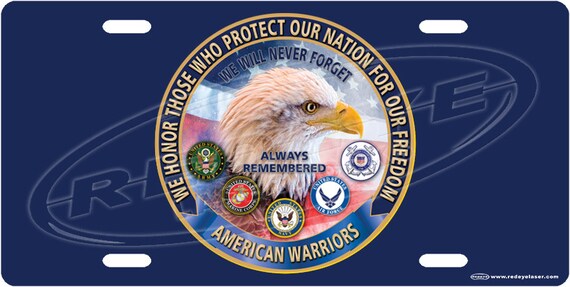 Honoring American Warriors License Plate Tag | Etsy