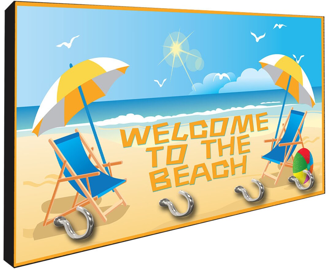 Welcome to the Beach Key Hanger Rack From Redeye Laserworks - Etsy