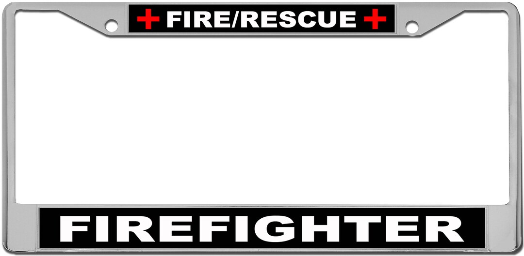 Fire & Rescue Firefighter License Plate Frame - Etsy