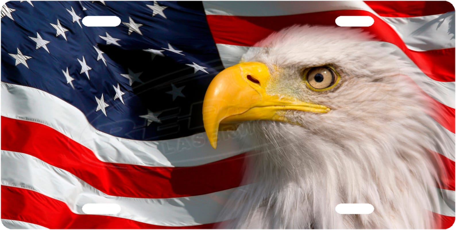 American Patriotic Eagle License Plate Tag - Etsy