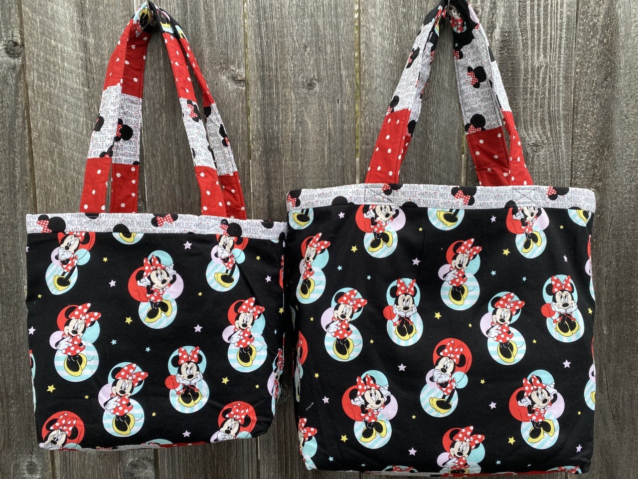 Fun Character Themed Pocket Tote Bag. Colorful. School/work/shopping ...