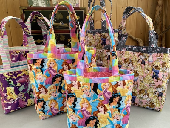 Princess Themed Pocket Tote Bags. Cute and Colorful. - Etsy