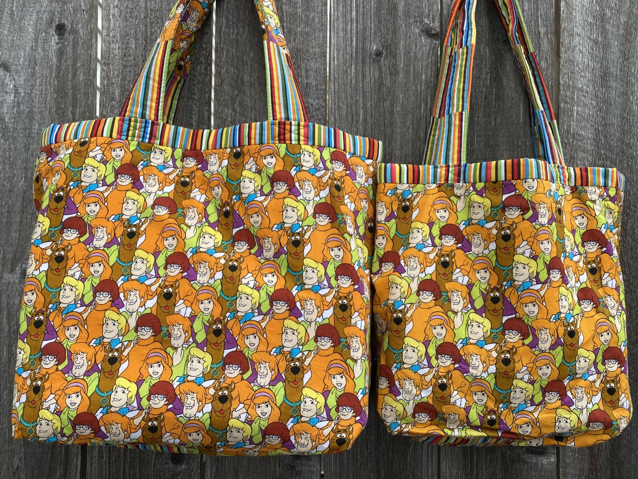 Fun Character Themed Pocket Tote Bag. Colorful. School/work/shopping ...