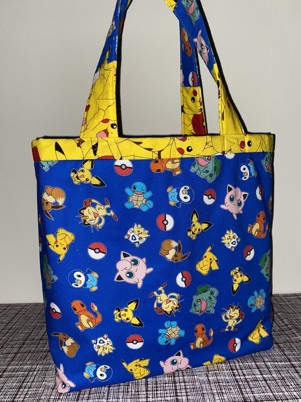 Video Game Themed Pocket Tote Bags. Cute and Colorful Pokemon Totes ...