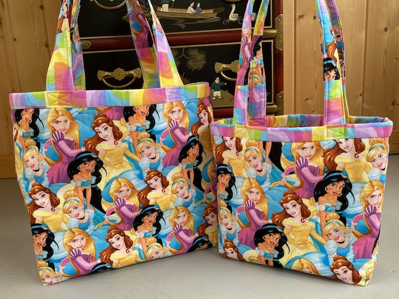 Princess Themed Pocket Tote Bags. Cute and Colorful. School/work ...