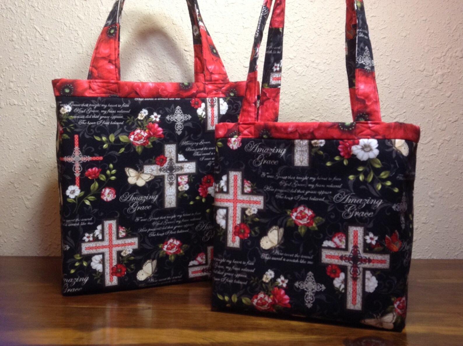 Christian Faith Themed Pocket Tote Bags. Lined and Durable. Two Sizes ...