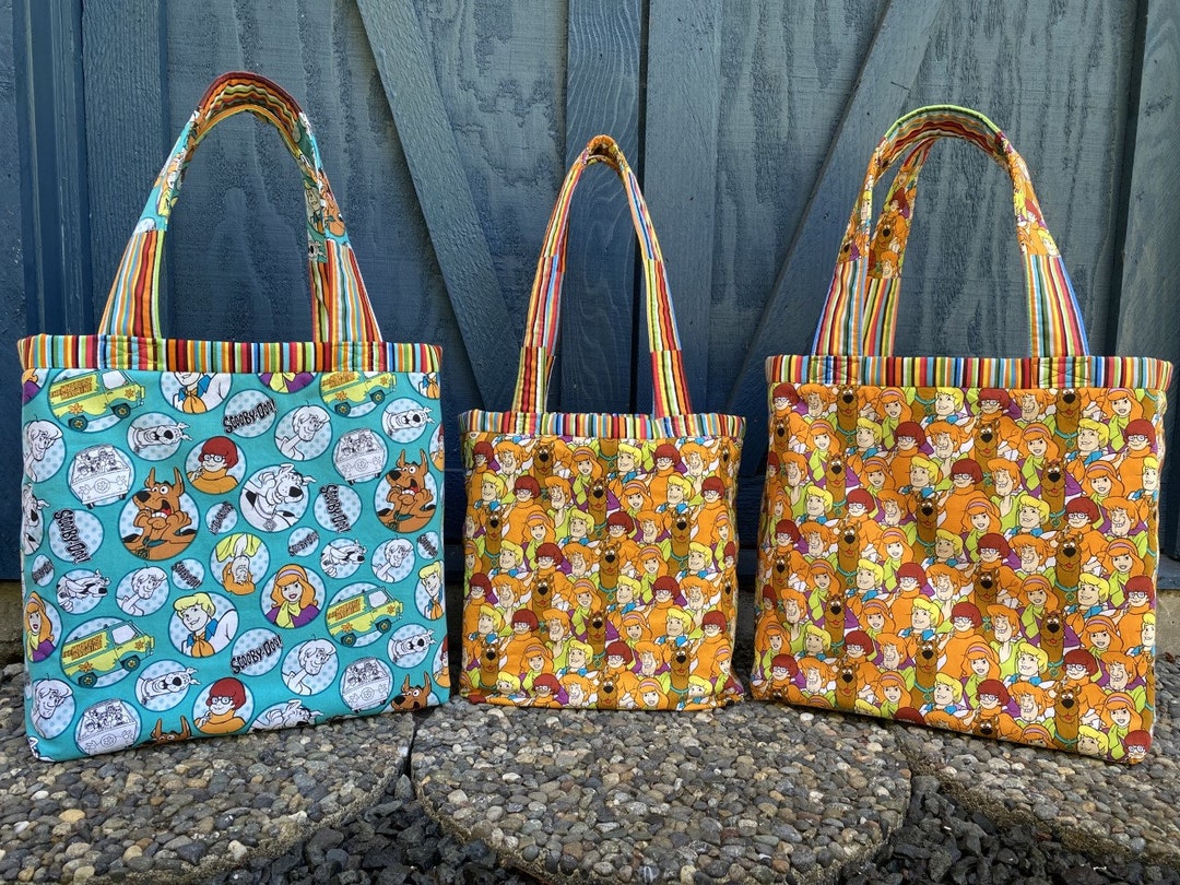 Fun Character Themed Pocket Tote Bag. Colorful. School/work/shopping ...