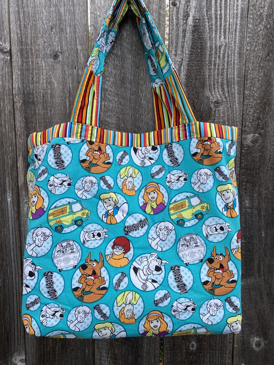 Fun Character Themed Pocket Tote Bag. Colorful. School/work/shopping ...