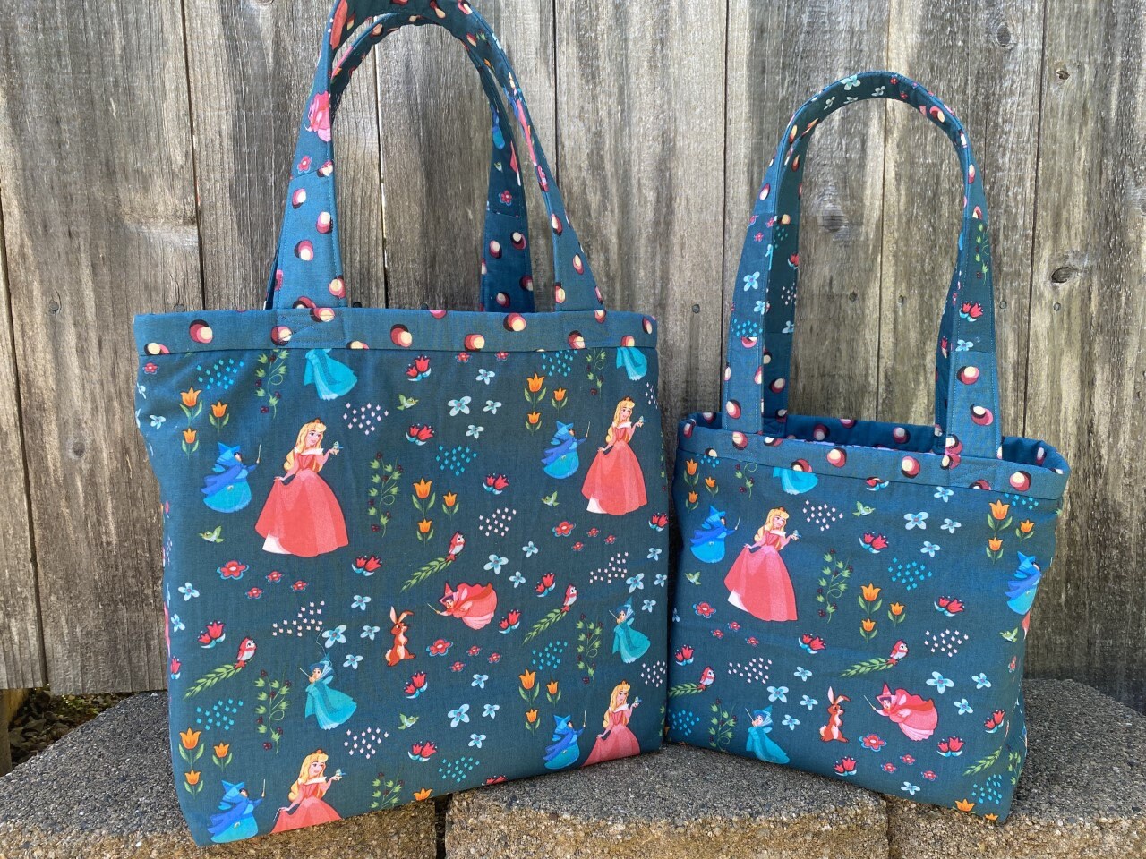 Princess Themed Pocket Tote Bags. Cute and Colorful. School/work ...