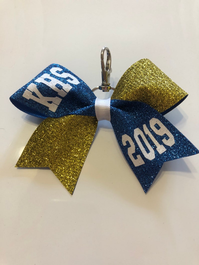 Cheer Bow Key Chain or Back Pack Bow. Customized in Your - Etsy