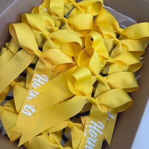 College Style Cheer Bow Long Tails. Cheer Ribbo. Personalized in Color ...