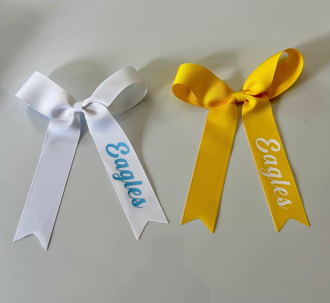 College Style Cheer Bow Long Tails Side Line Cheer Personalized in ...