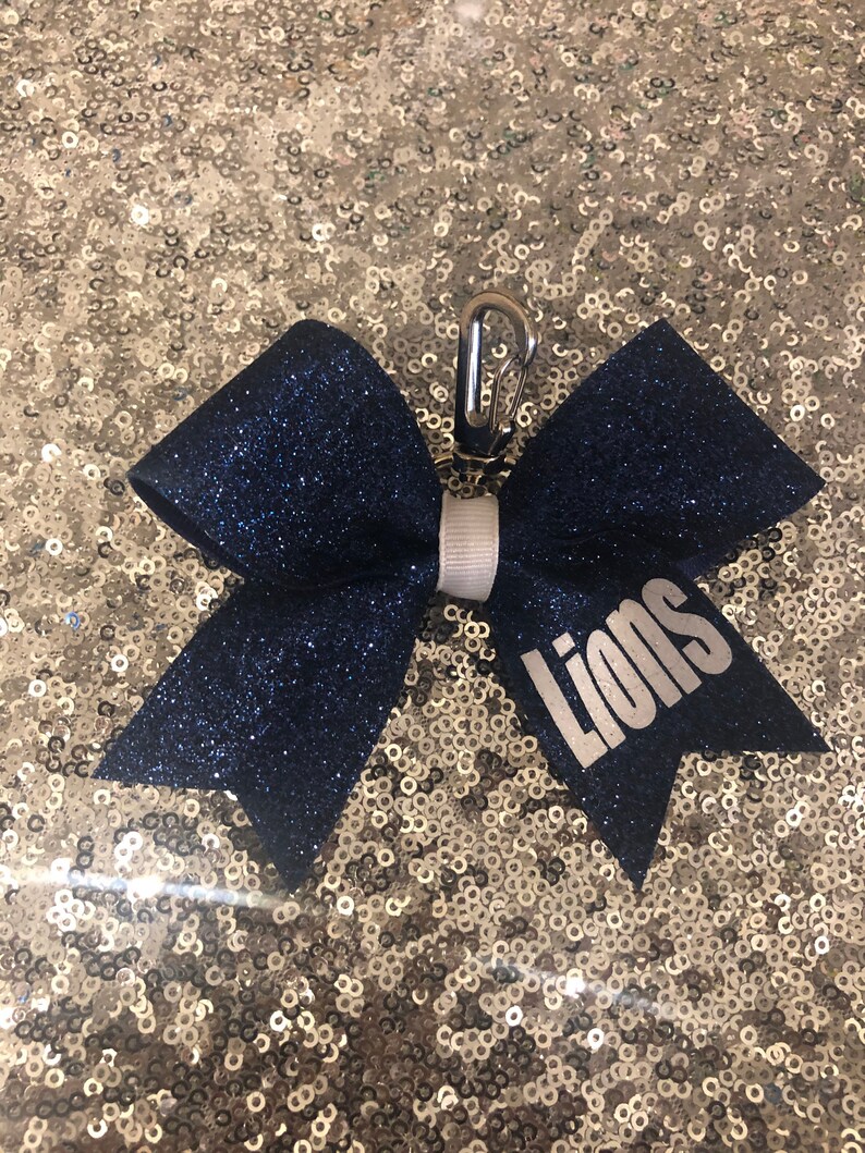 Cheer Bow Key Chain or Back Pack Bow. Customized in Your - Etsy