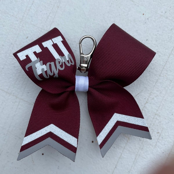 Cheer Bow Key Chain - Etsy