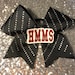 Rhinestone Cheer Bow With School Initials in the Middle of Glitter. - Etsy