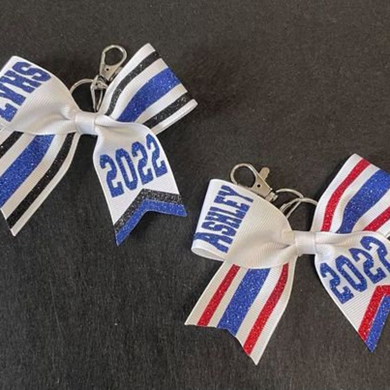 Cheer Bow Keychain - Etsy