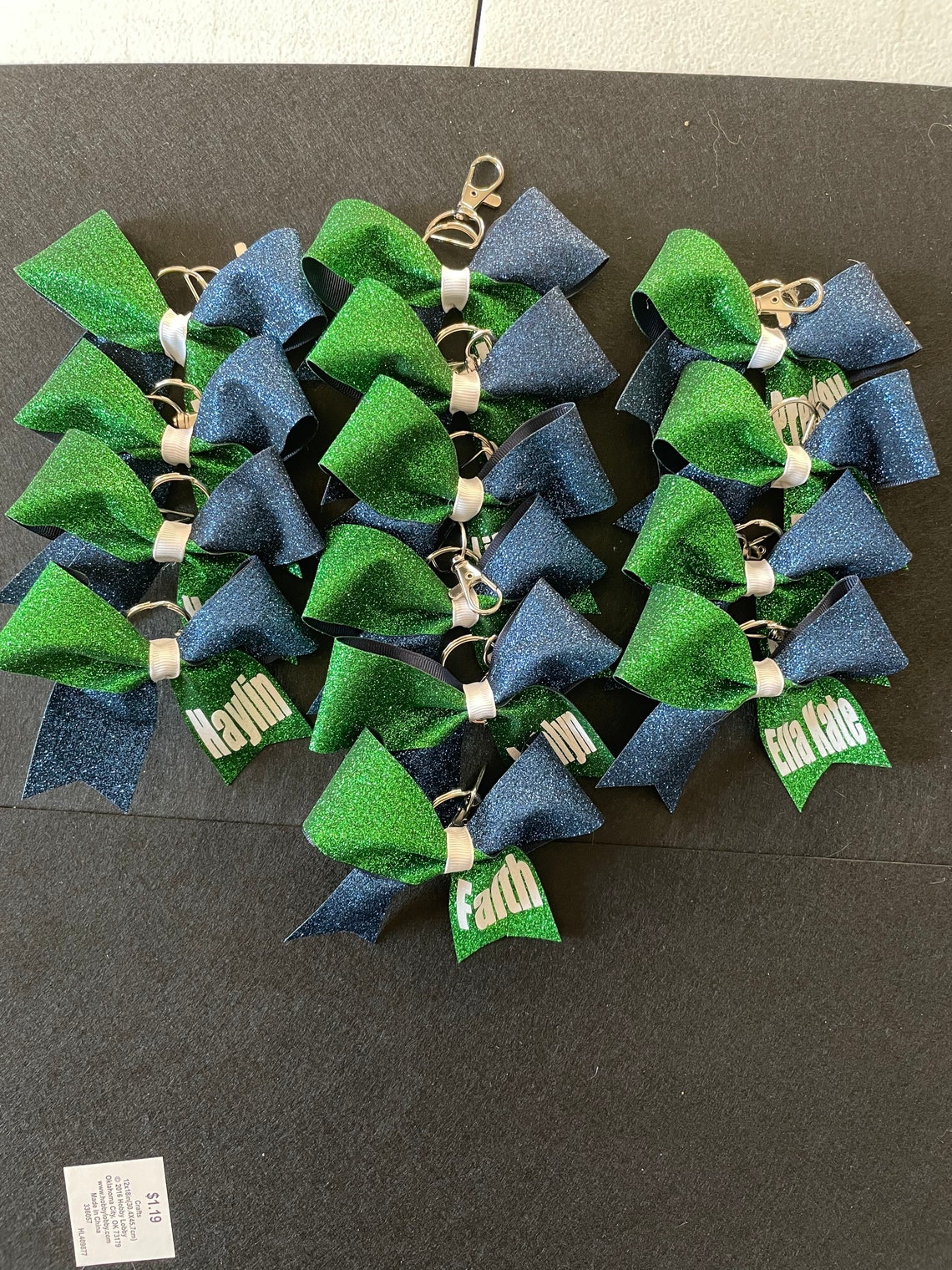 Cheer Bow Key Chain or Back Pack Bow. Customized in Your | Etsy