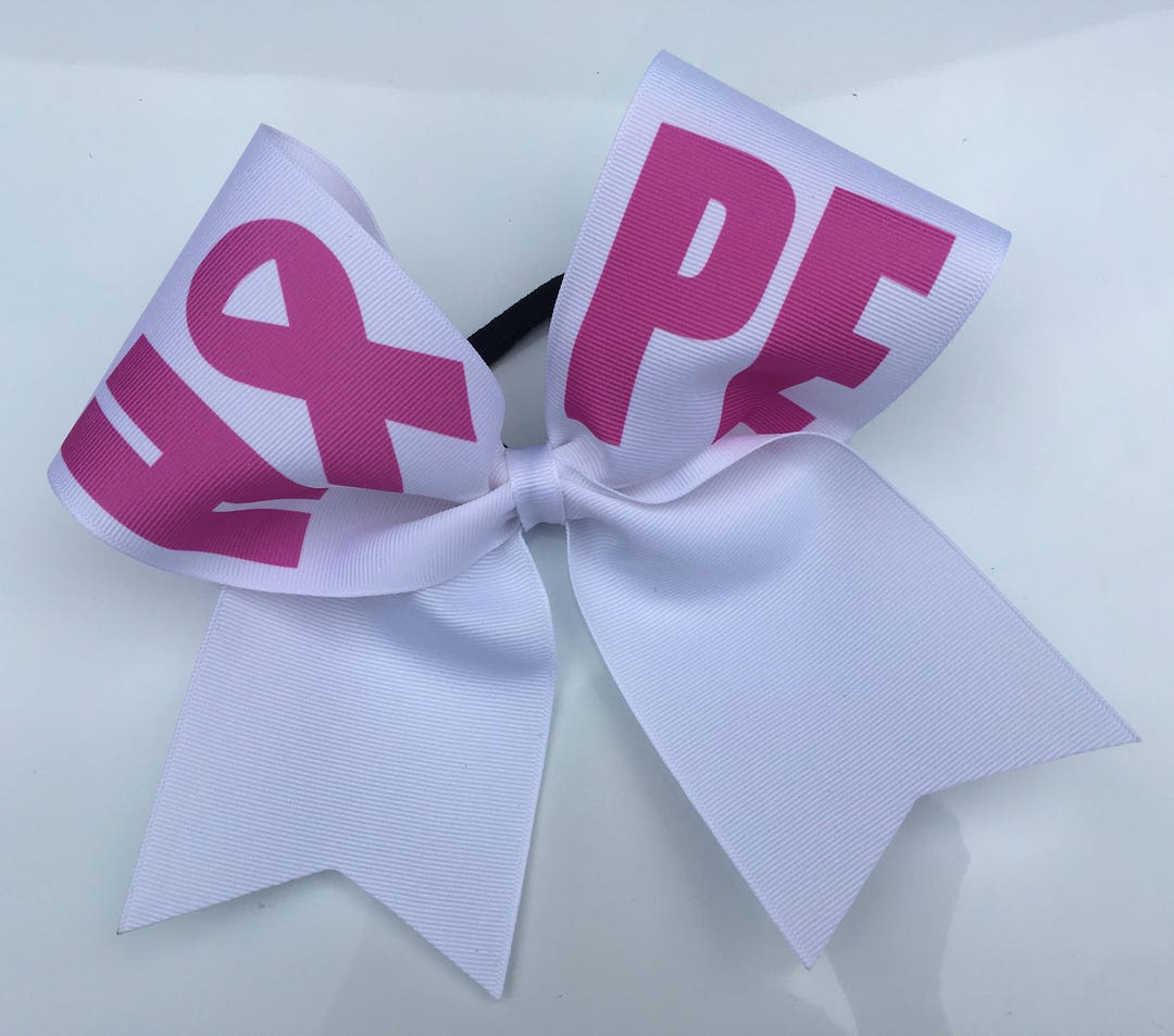 Breast Cancer Hope Cheer Bow - Etsy